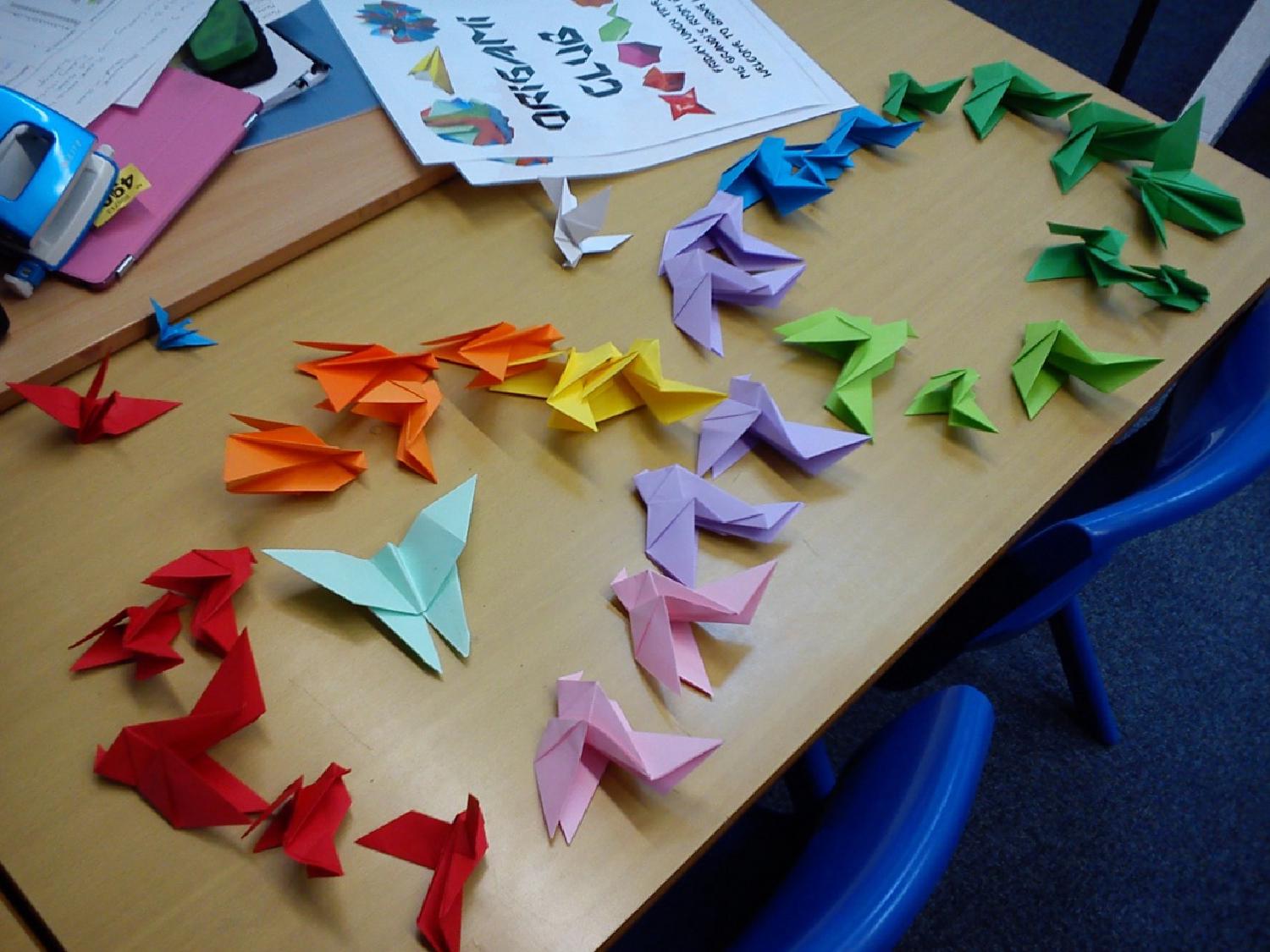 Origami Bombing Displays Promoting Origami Club | Declan Webb