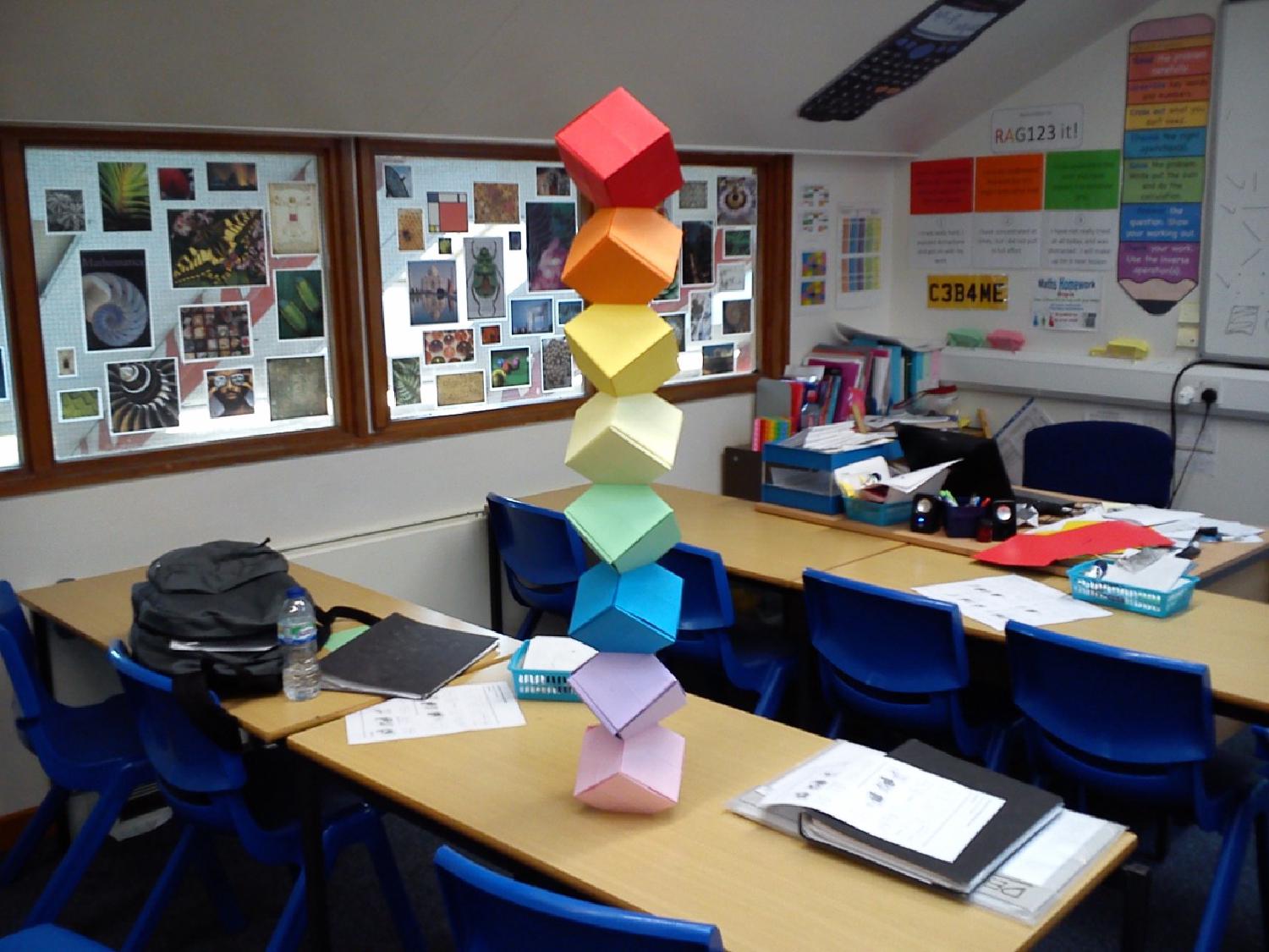 Origami Collaborative Columbus Cube Tower In Origami Club | Declan Webb
